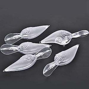 Fishing Lures Set Lure Blanks Hard Lures Blanks Unpainted Fishing Lures Crankbaits Fishing Lures Fishing Poppers,10Pcs Blank Crankbait Unpainted Hard Bait Fishing Lures Tackle DIY Accessory