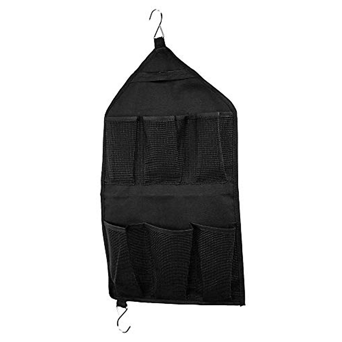 Home-X Hanging Mesh Pockets Organizer-Over the Door Hook-Shampoo Shower Organizer-Closet Caddy-6 Pockets House Organization and Storage-Black