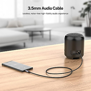 MOSWAG 3.28FT/1Meter 3.5mm Aux Cord to 3.5mm Audio Aux Jack Cable Male to Male Aux Cable Nylon Braided Stereo Jack Cord for Phones,Headphones,Speakers,Tablets,PCs,Music Players and More