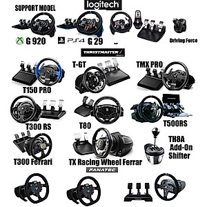 Minneer Steering Racing Wheel Stand Fit for Logitech G25, G29, G920, G923, Thrustmaster TMX, t80, Fanatec, PS4, PC Gaming Simulator Cockpit Wheel, Pedal & Shifters Not Included