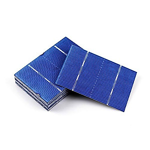 Fraflor 100pcs Solar Cell Battery Silicon Power Module for DIY Poly Mini Solar Panel China 0.5V 1.46A 78mm x 52mm