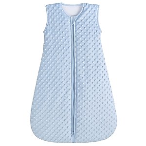 BABYINABAG Warm 2.5 Tog Quilted Winter Model Baby Sleeping Bag and Sack, Plush Minky Dot for Infants and Toddlers (Small (3 - 11 mos))
