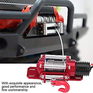 RC Car Winch,1/10 Scale Rc Car Metal Winch with Remote Controller for Scx10 D90 HPI 1/10 Rc Crawler Car.