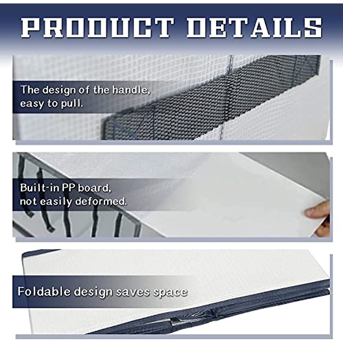 DonYeco 3 Pack Wardrobe Clothes Organizer, 7 Grids Jeans Drawer Closet Organizers and Storage, Dimension 14-1/4" x 9-1/2"x 8" (Compartment width: 2")