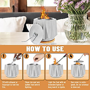 Decofuge Concrete Tabletop Fire Pit Bowl - Outdoor & Indoor Smores Maker, Patio Table Firepit, Portable Mini Firepit, Table Top Firepit & Smores Fire Pit, Perfect Patio Decor