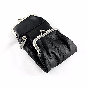 Skyway Leather Cigarette Case for Women 100's Cigarette Pack Holder Pouch - Deluxe Black