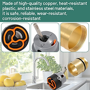 RP50587 Cartridge and RP51503 Bonnet Nut Faucet Valve Kit for Delta for DST Single Handle Kitchen and Lavatory Shower Faucets 36mm Motion Cartridge