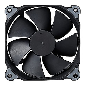 Phanteks (PH-F120MP_BBK02) 120mm MP PWM Fan, high Static Pressure, Optimized for Silence, Sleeved Daisy-Chain Cables, Black Blades, Black Frame