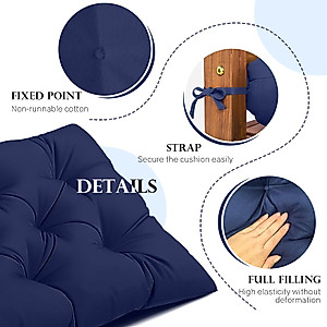 Eoieov Waterproof Bench Cushion for Outdoor Furniture Garden Patio Loveseat Lounger Swing Chair,40"x20" Thicken Bench Cushions for Indoor Furniture Sofa Window Cushion Navy Blue