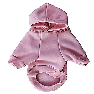 LtuzPet Warm Dog Hoodie Pet Sweatshirt with Hat Cat Overalls Clothes Pet Fleece Clothes
