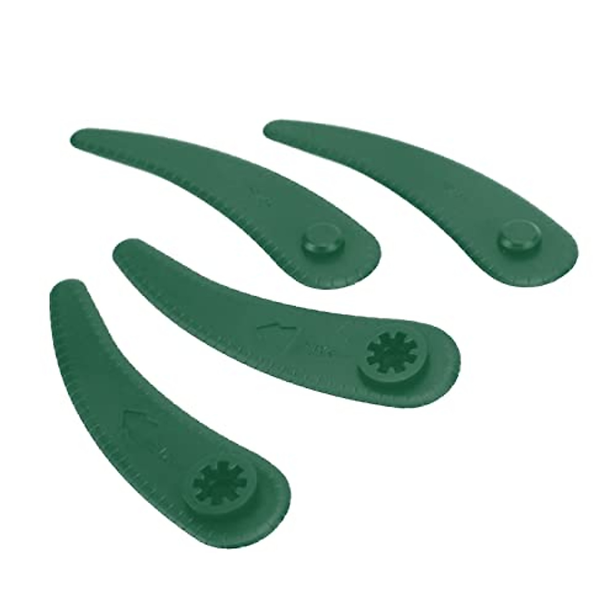 Lawn Mower Accessories Durable Flexible ABS Lawn Mower Blades 25 Pieces for Garden (Green)