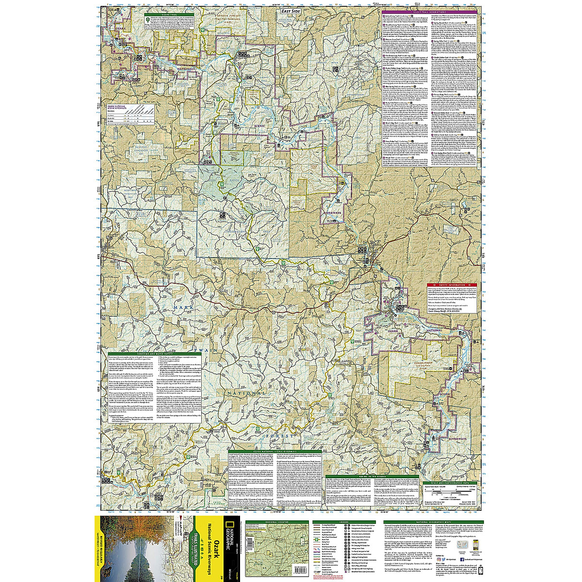 Ozark National Scenic Riverways Map (National Geographic Trails Illustrated Map, 260)