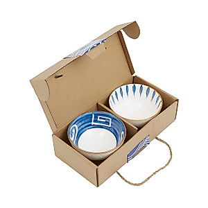 Cocowhoa Ceramic Dessert Style Bowls, 10oz Capacity, Modern Snack Bowls, Japanese Inspired Dishware Bowls, Ceramic Bowl Gift Set, Perfect for Rice, Cereal, Pasta, Ice Cream, Small Bowl Set (2)