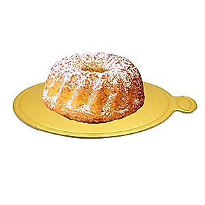 100 Pcs Mini Golden Cake Base, 3.5 Inch Cake Boards, Disposable Round Cake Board, Mousse Cake Boards, Dessert Displays Tray