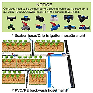 QuQuyi 1" PE Backwash Hose, Lay Flat Hose Lightweight Expandable Discharge Hoses for Lawn Garden Pool 49 FT