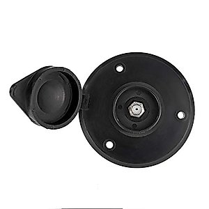 RecPro RV Cable TV Plate | Coaxial Cable Connector | Black or White Option | 1 or 2 Option (Black, 1 Outlet) | Made in America