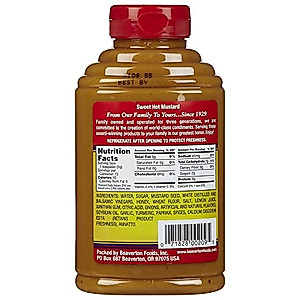 Beaver Brand Sweet Hot Mustard, 13 oz Squeezable Bottles, 2 pk