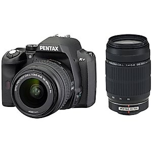 Pentax K-r 12.4 MP Digital SLR Camera with 3.0-Inch LCD and 18-55mm f/3.5-5.6 and 55-300mm f/4-5.8 Lenses (Black)