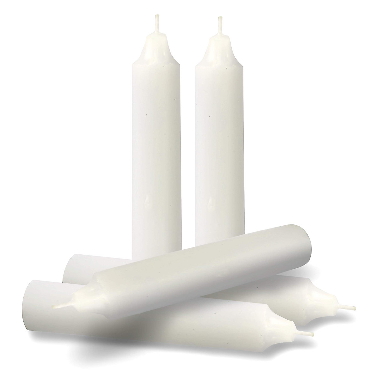 Emergency Candles - 24 Pack White Short Taper Candles - Unscented - Emergency Candles for Home and Emergency Kit