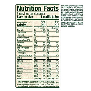 Sprout Organic Baby Food, Stage 4 Toddler Snacks, Pumpkin Butter & Jelly Wafflez, Single Serve Waffles (50 Count),5 Count (Pack of 10)