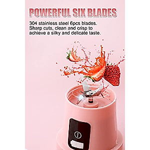 Portable Collapsible Blender with USB Rechargeable Personal Juicer Cup with 4000mAh Battery Mini Blender with Carry Handle Travel Blender for Camping/Office