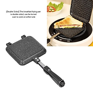 Grill Pan, Nonstick Egg Pancake Steak Frying Skillet with Lid Breakfast Cooker for Gas Stove Induction Cooking