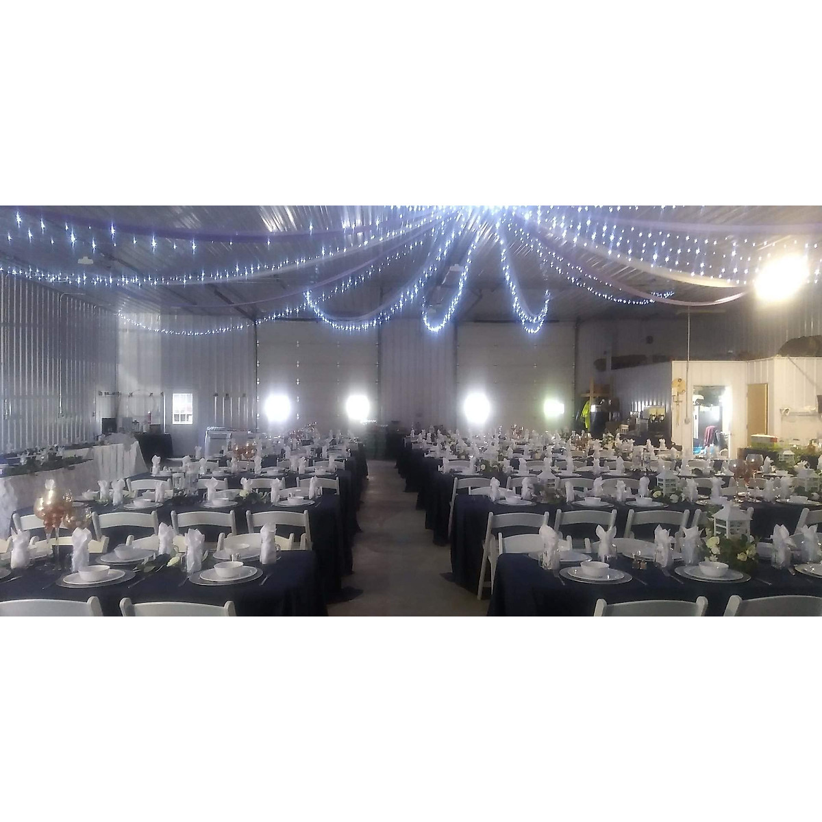 TentandTable White Resin Stackable Folding Chairs | 4 Pack | Heavy Duty | 300-Pound Capacity | for Banquets, Weddings, and Events