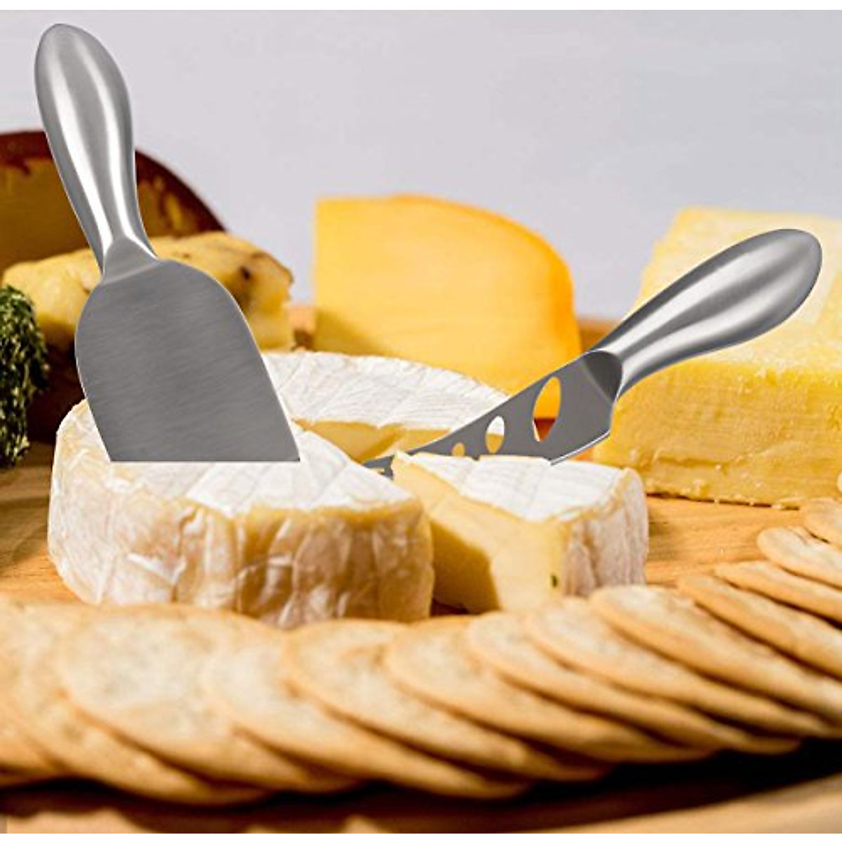 Premium 6-Piece Cheese Knife Set - MH ZONE Complete Stainless Steel Cheese Knives Gift Knives Sets Collection, Suit for the Wedding, Lover, Elders, Children and Friends