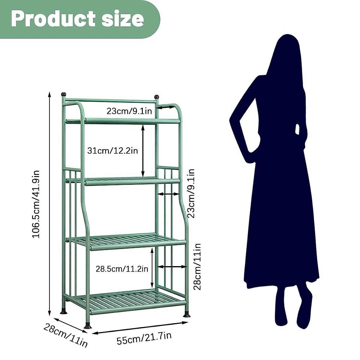 TIE-DailyNec 4 Tier Metal Plant Stand Flower Pots Holder, Multiple Home Storage Shelf Shoe Organizer Iron Indoor and Outdoor Flower Plant Display Rack for Garden Balcony Living Room Patio (Black)