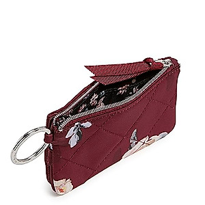 Vera Bradley Women's Performance Twill Deluxe Zip Id Case Wallet with RFID Protection, Blooms and Branches, One Size