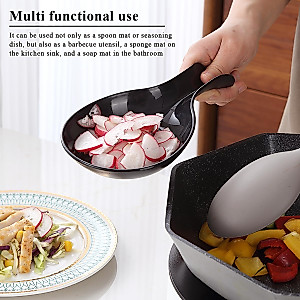 Kyraton Spoon Rest 4 Pack, Plastic Spoon Holder For Kitchen Counter, Kitchen Utensil Rack For Spoons, Tongs, Spatulas, Spoon Rack For Hob, Dishwasher Safe