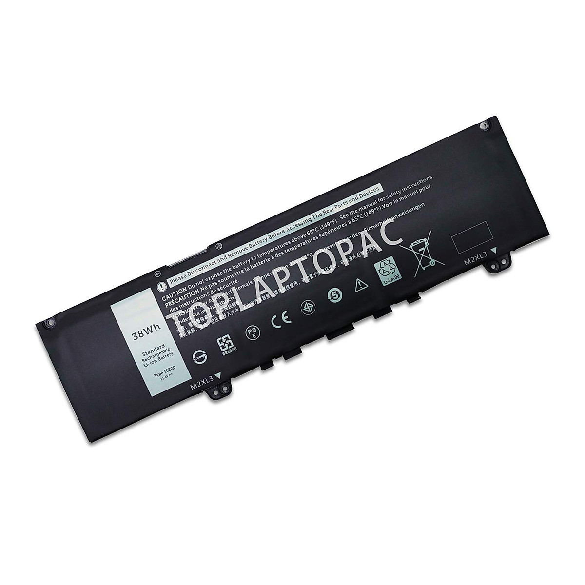 Eleskylaptop New 11.4V 38Wh F62G0 CHA01 RPJC3 Battery Compatible with Dell Vostro 5370 Inspiron 13 5370 7370 7373 Series