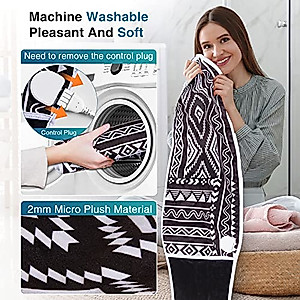 Heating Pad Toberto XL Electric Heating Pad for Back Pain and Cramps Relief,4 Timer Settings,12”x 47”Large Heating Pad with Auto Off and 6 Heat Setting for Period Cramps,Neck and Shoulders