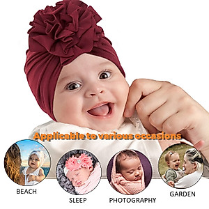 Weradau Baby-Girls Turban,Baby Girl Hat,Turban Hats for Infant Toddlers Girls, Baby Turban Hats with Bow Cap