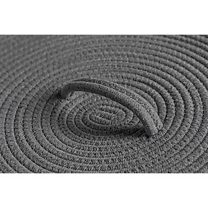 16" x 16" x 18" Extra Large Storage Basket with Lid, Cotton Rope Storage Baskets, Laundry Hamper, Cloth Bin, for Clothes Towels Blankets Pillows Storage in Living Room, Large Basket Grey with Cover