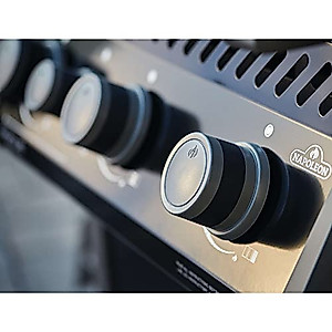 Napoleon - Rogue 425 Natural Gas Grill with Range Side Burner, Black, 3 Stainless Steel Main Burners