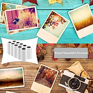 20 Pack Kids Instant Camera Refill Print Paper, 2.2 x 1.2 Inch Photo Printer Thermal Paper Rolls Print White Camera Paper Refill Compatible with VTech, Kidizoom, Dragon Touch Camera for Kids