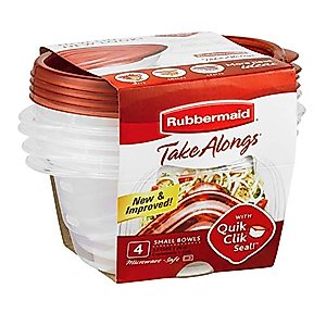 Rubbermaid 7F52RETCHIL 4 Piece 3.5 Cup Round Take Along Container