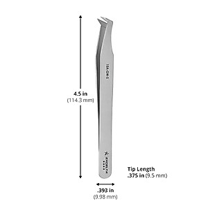 Excelta Cutting Tweezers, Medical Grade Stainless Steel, Ideal for Soft Wire Cutting, 70° Angulated Tip for High-Precision Cutting, Professional