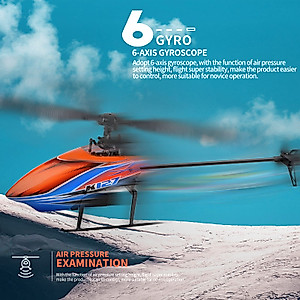 GoolRC RC Helicopter, WLtoys XK K127 Remote Control Helicopter, 4 Channel RC Aircraft with 6-Axis Gyro, Altitude Hold, One Key Take Off/Landing, Easy to Fly for Kids and Beginners, Include 3 Batteries