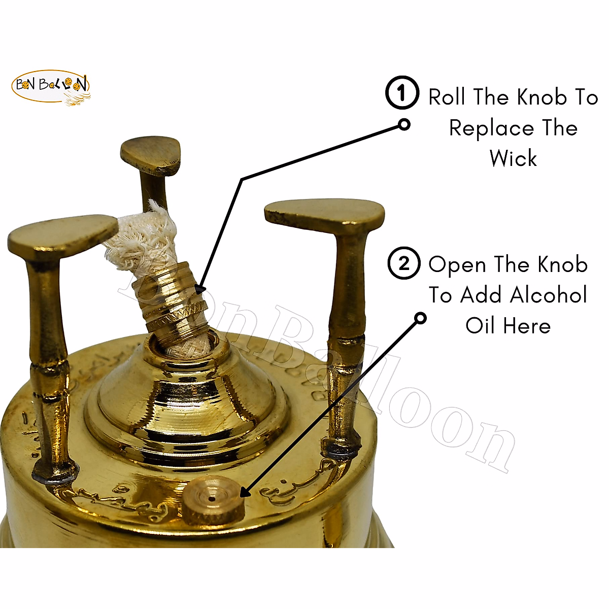 Al Bramony Brass Greek Turkish Coffee Maker Burner Table Top Tabletop With Brass Handle Arabian Solid Large Size Hand Hammered Handmade Egyptian Decanter+ Pot Ibrik Size N02 (Capacity 2 Cup)