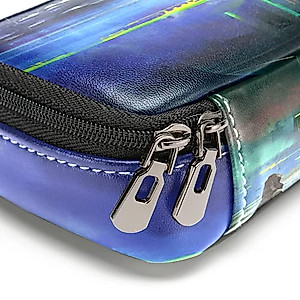 in The Style of Cyberpunk Leather Pencil Case Pen Bag with Double Zipper Stationery Bag Storage Bag for School Work Office Boys Girls