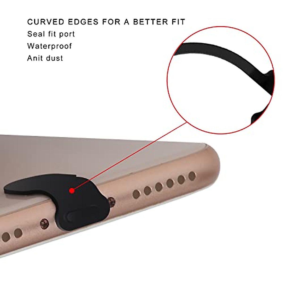 2PCS iPhone Anti Lost Anti Dust Plug for iPhone 14,14 Plus,13,13 Pro,13 Pro Max,13 Mini,12,12 Pro,12 Mini,11,11 Pro Max,11 Pro,X,Xs Max,XR,8,8Plus, 7,7 Plus,iPhone Lightning Port Anti Dust Proof Cover