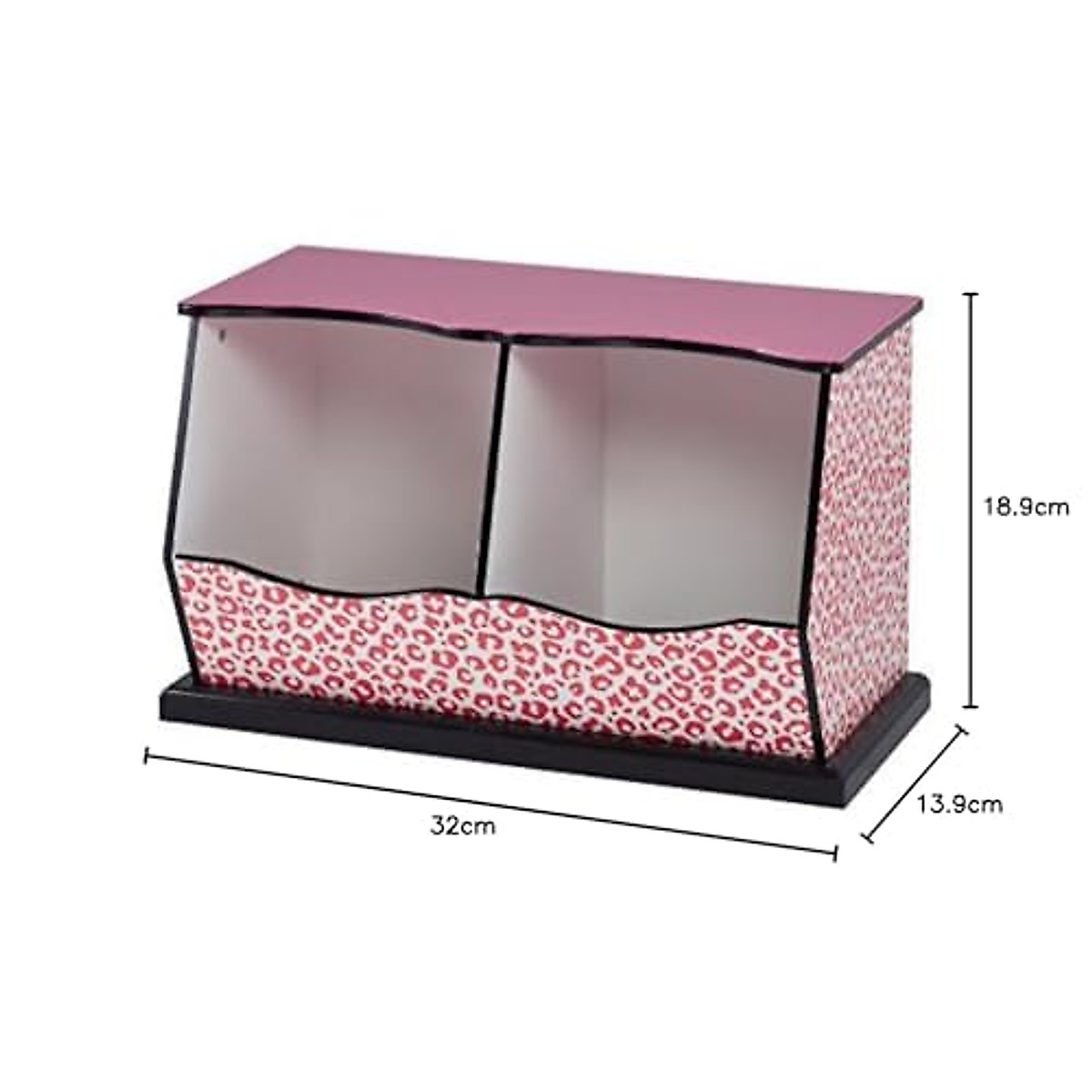 Teamson Kids - Fashion Prints Leopard 2-Bin Cubby Storage