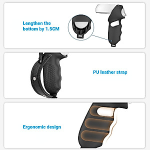 Relohas Accessories for Oculus/Meta Quest 2, Touch Controller Grip Cover, Front Face Protector Cover, Silicone Face Cover with Lens Protective Cover, Protect Your VR in All Aspects(4PCS, Black)