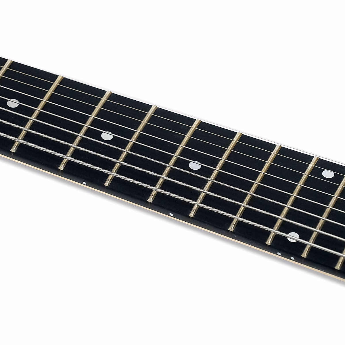 Gstyle 8 String Electric Guitar Burl poplar veener top okoume Wood Body Bolt On Maple Neck Poplar Wood Body (Right-handed) (ES-800)