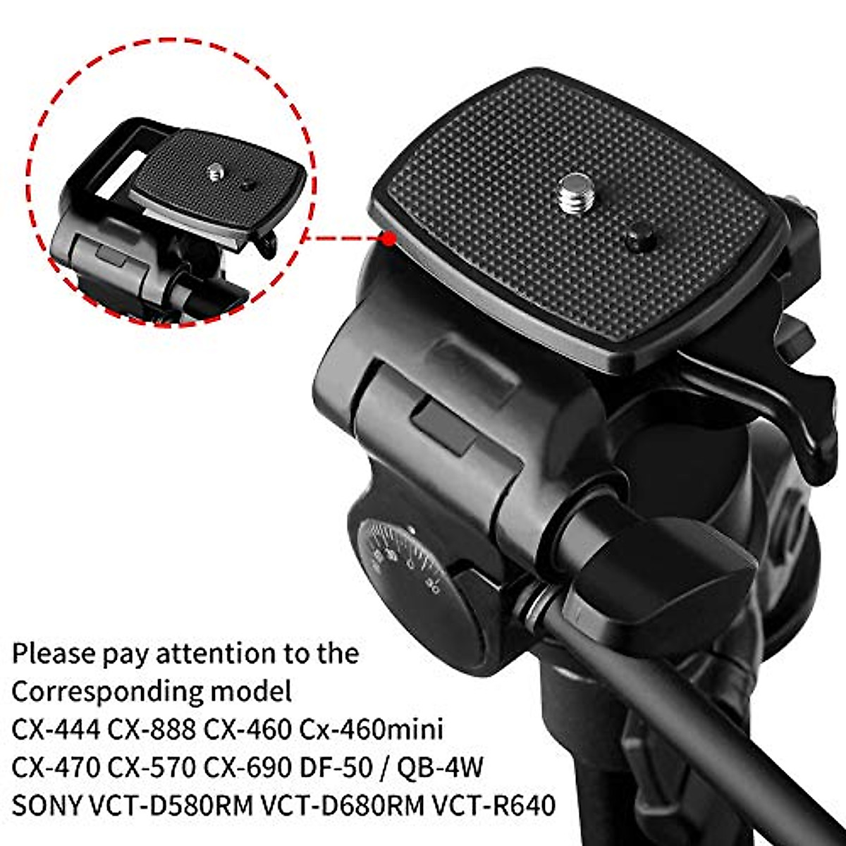Erduoduo 2 Pack QR Plate（43x43mm） Quick Release Plate Replacement for Velbon tripods CX-460 CX-460mini CX-444 CX-888 CX-470 CX-570 CX-690 DF-50