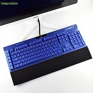 for Corsair K95 RGB Platinum Wired Gaming Mechanical Keyboard Cover Skin Film Office Desktop Anti Dust Cover Silicone Protector (Size : Clear)