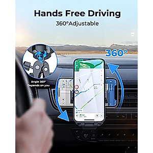 JOYROOM Universal Car Vent Clip for Car Phone Mount, Wireless Car Charger, Magnetic Phone Holder, Anti-Shaking Vent Grip Fit for Car Phone Holders with 17mm Joint Ball Mount Clip [Diameter 0.67 inch ]