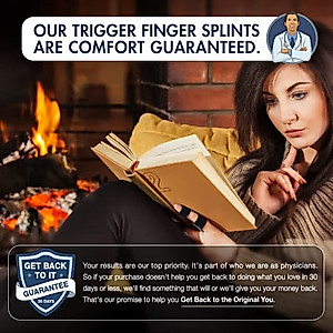 Dr. Frederick's Original Trigger Finger Splint - 4 Pieces (2 Pack) - Doctor-Developed Design Fits Index Finger - Middle Finger - Ring Finger…